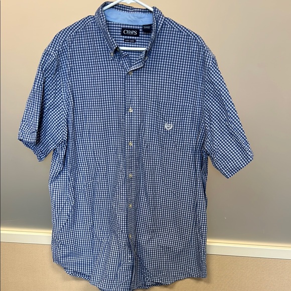 Chaps | Shirts | Chaps Blue Checkered Mens Shirt | Poshmark